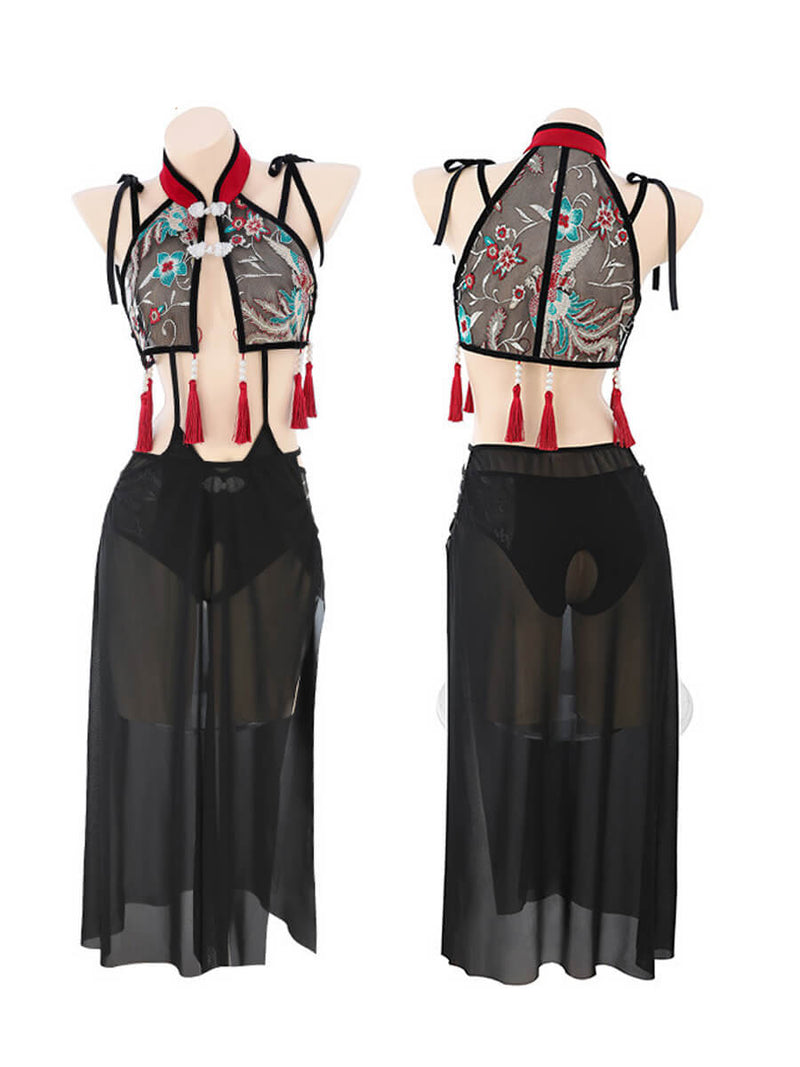 Chinese Style Mesh Teddy with Skirt – YOMORIO