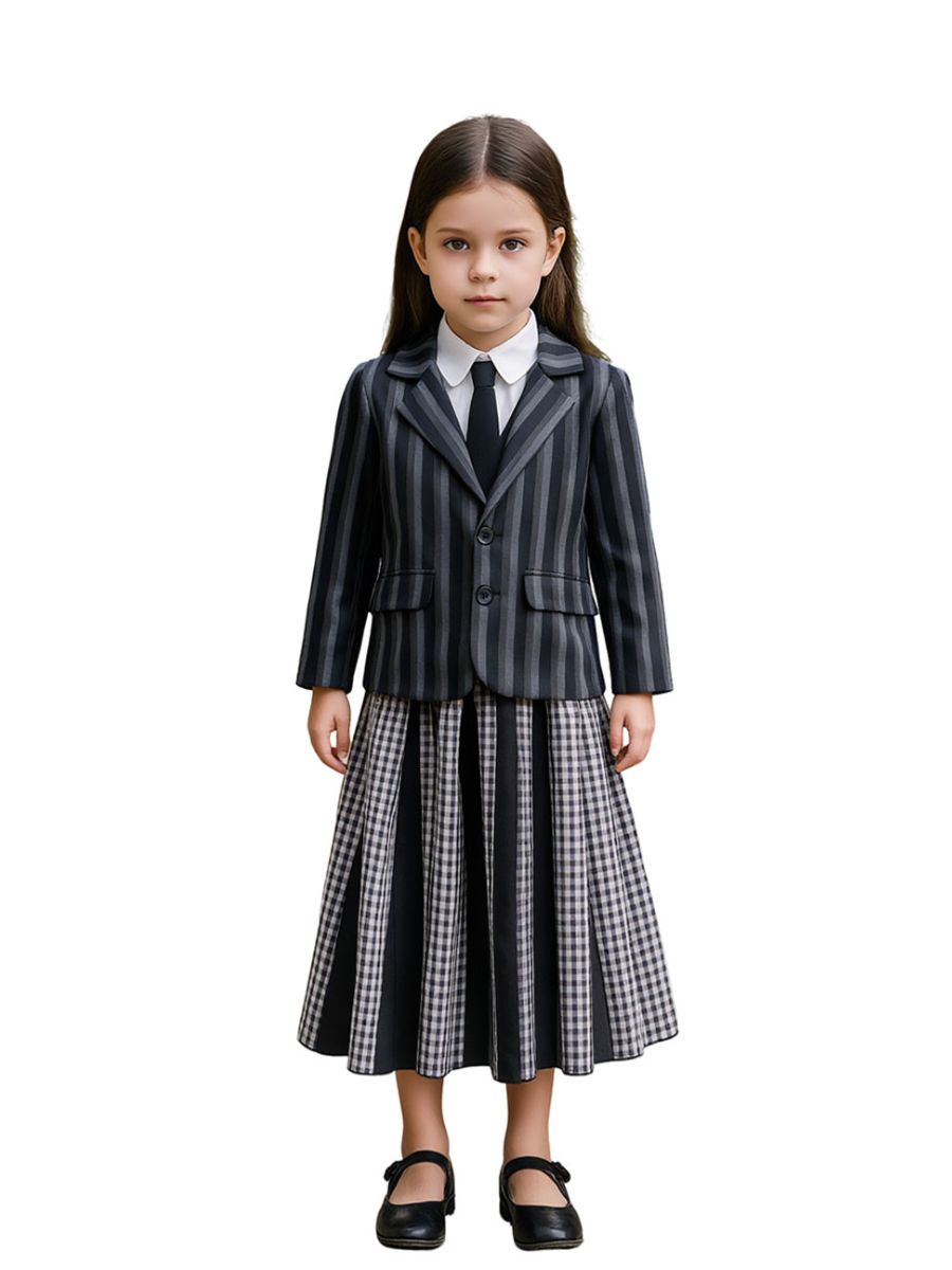 Kids Gothic Striped School Uniform – YOMORIO