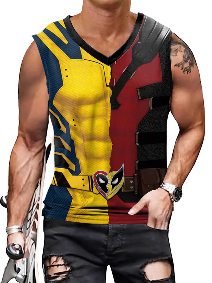 Men's 3D Print Sleeveless T-Shirt – YOMORIO