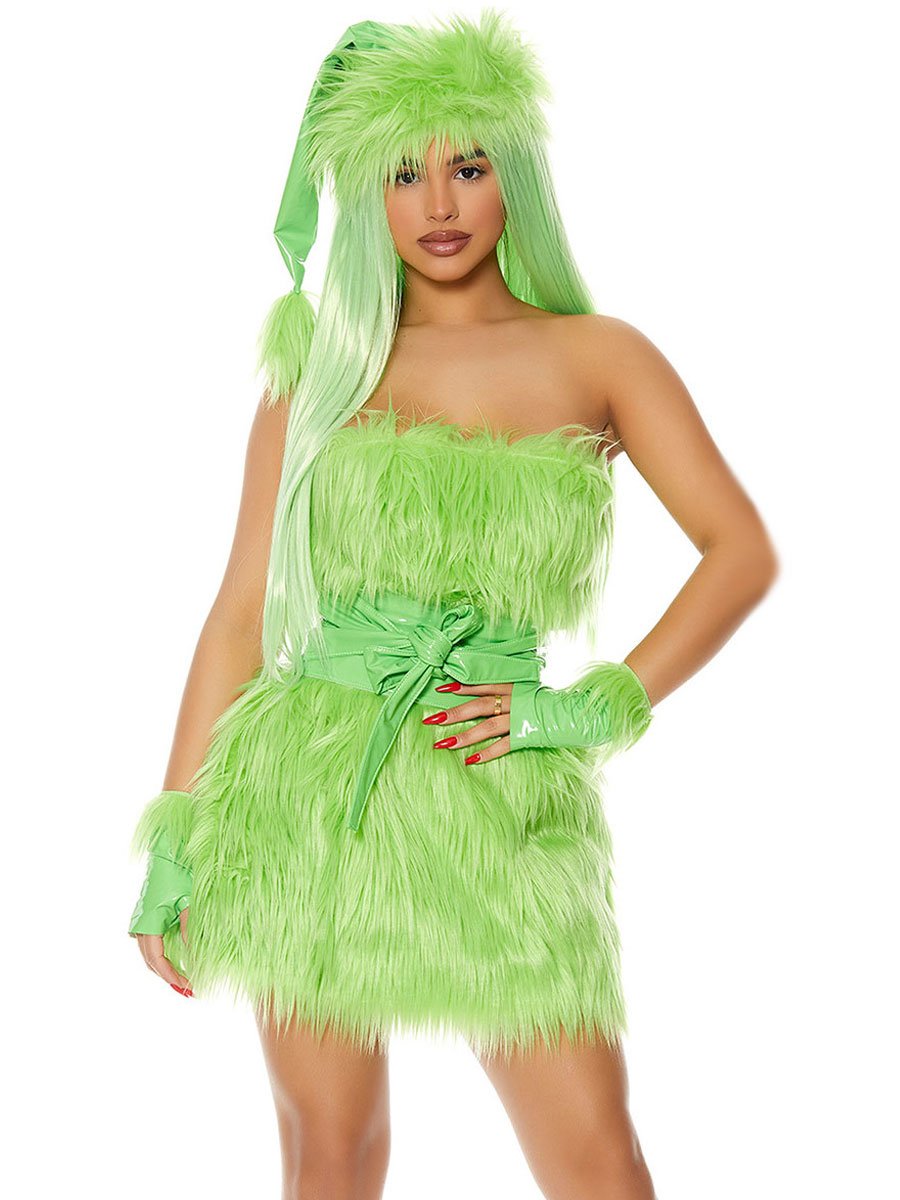 Green Monster Strapless Mini Dress – YOMORIO