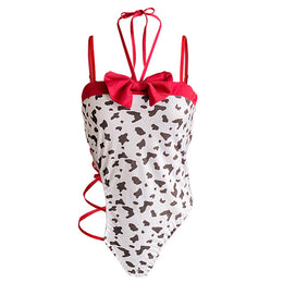 Yomorio Anime Cow Costume Kawaii Cow Print Cosplay Outfit High Cut One ...