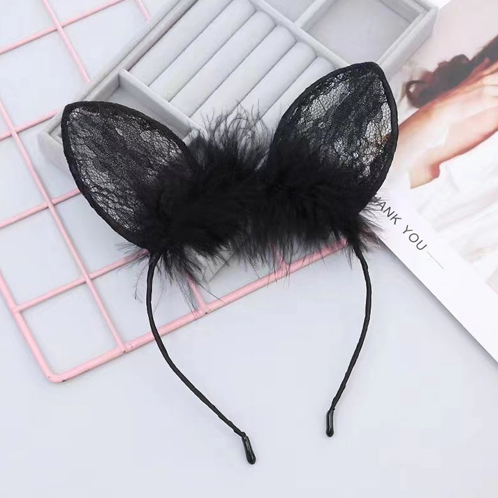 Yomorio Neko Girl Headband Cat Ears Headpiece Cute Cat Cosplay Accesso ...