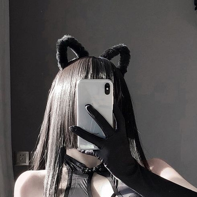 Yomorio Neko Girl Headband Cat Ears Headpiece Cute Cat Cosplay Accesso ...