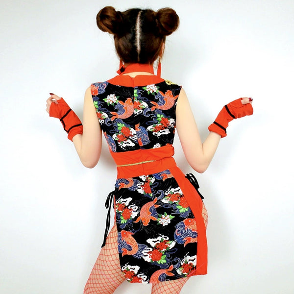 Yomorio Sexy Kimono Dress Japanese Anime Cosplay Costume Side Slit Asi ...