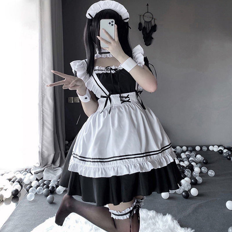 Yomorio Sexy Maid Costume Cute Lolita Cosplay Outfit French Apron Maid ...